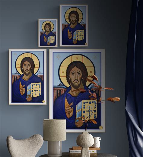 Pantocrator Icon Authentic Icon Christ Pantocrator Iv Bg Crafts
