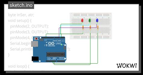 3 Led Variasi Wokwi Esp32 Stm32 Arduino Simulator
