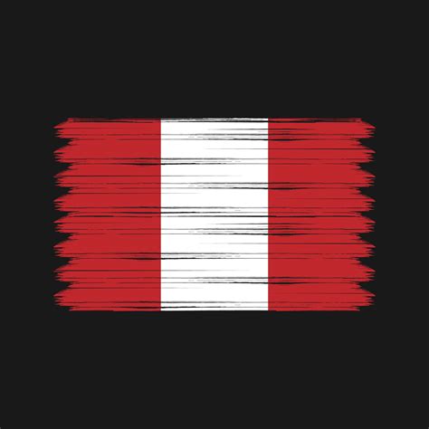 Trazos De Pincel De Bandera Peruana Bandera Nacional 11383095 Vector