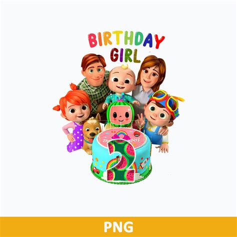 Cocomelon 2nd Birthday Girl Png Cocomelon Birthday Png Inspire Uplift