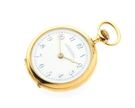 Bonhams Waltham A Small 18k Gold Keyless Wind Open Face Pocket Watch