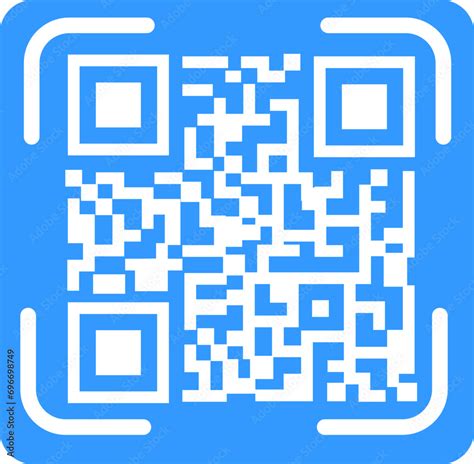 scan qr code icon digital scanning qr code qr code scan in blue flat