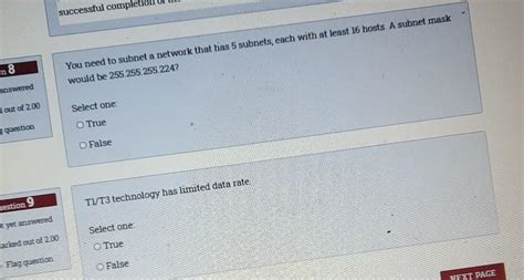 solved successful comple on 8 you need to subnet a network