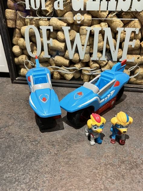 Paw Patrol Mighty Pups Super Twins Ella E Tuck Veicolo Diviso 2 In 1