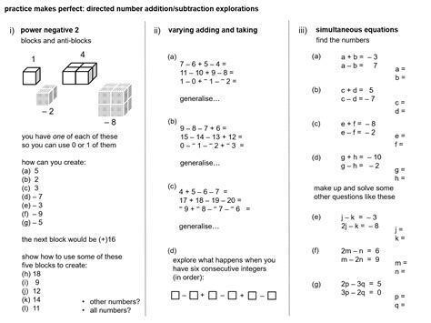 Median Don Steward Mathematics Teaching Directed Number Practice Makes Perfect 1