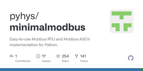Github Pyhys Minimalmodbus Easy To Use Modbus Rtu And Modbus Ascii Implementation For Python