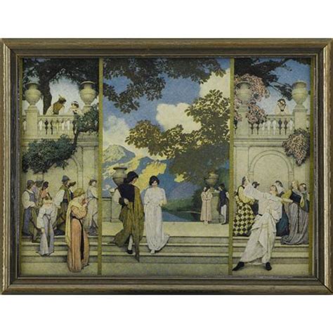Parrish Triptych Florentine Fete Murals Maxfield Parrish American 1870 1966