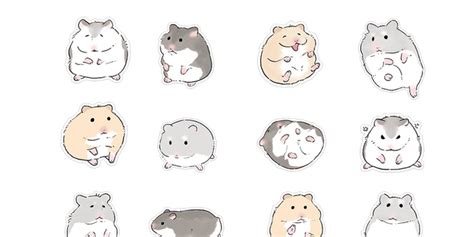 햄스터 친구들 1 굿노트 스티커 포근따끈