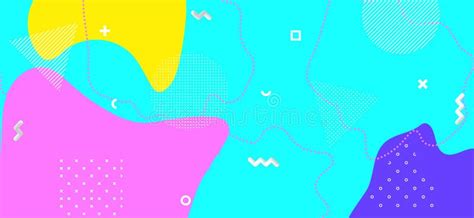 Colorful Funny Pattern Vector Wave Poster Stock Vector Illustration