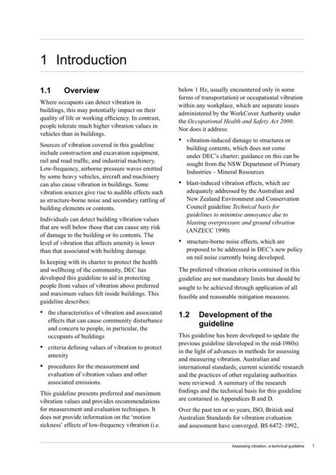 Pdf Assessing Vibration A Technical Guideline · Occupational