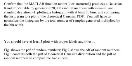 Confirm That The MATLAB Function Randn Or Normrnd Chegg
