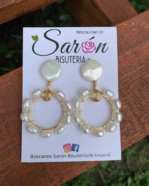 Aretes Perlas de ríos en 2024 Aretes de perla Hacer bisuteria