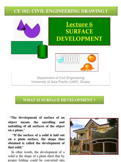 Surface Development Ce 102 Civil Engineering Drawing I Pdf Sheet