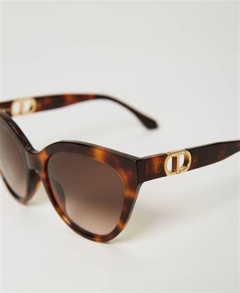 Tortoise Cat Eye Sunglasses Woman Patterned Twinset Milano