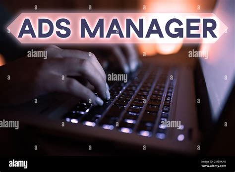 Sign Displaying Ads Manager Business Idea Oversee And Control The
