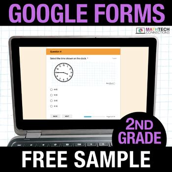 2nd Grade Google FORMS Assessments For Google Drive FREE Sample TPT