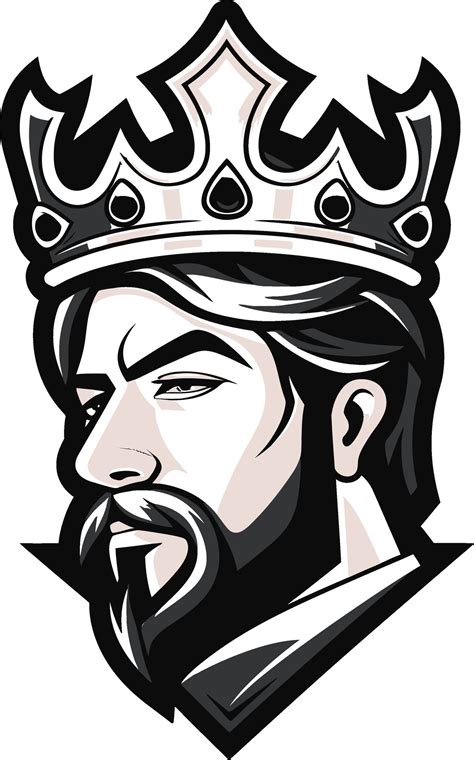 Kingly Wisdom Black Vector Showcasing The Monarchs Command Scepter Of