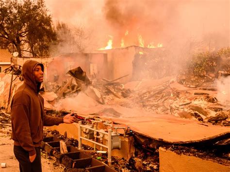 Passagiers Filmen Branden Los Angeles Vanuit Vliegtuig