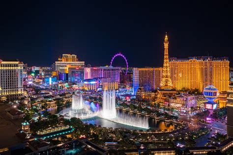 Pemandangan Panorama Las Vegas Strip Di Amerika Serikat Foto Stok