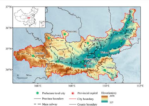 Figure 1 From Construction Of An Ecological Security Pattern For The Guanzhong Plain Urban