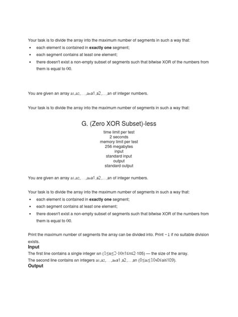 g zero xor subset less exactly one pdf