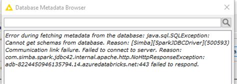 Problem Fetching Tables From Databricks Environment KNIME Analytics