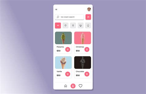 Ice Cream Mobile App On Behance