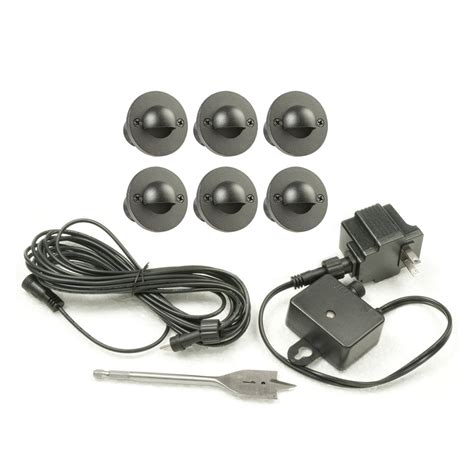 Shop Paradise Garden Lighting Black Low Voltage Led Step Deck Light Kit
