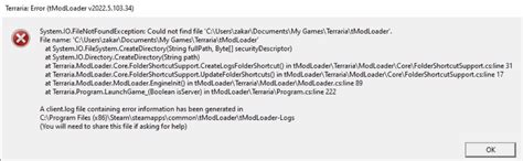 Tmodloader Error Terraria Community Forums