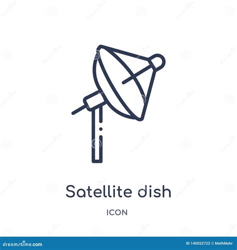 Linear Satellite Dish Icon From Comunation Outline Collection Thin