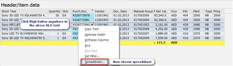 solved always use selected format check box in line ite sap