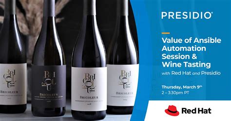 Value Of Ansible Automation Session And Wine Tasting With Red Hat And Presidio Presidio