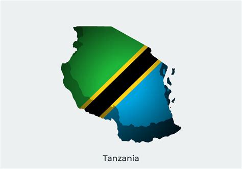Bandera De Tanzania Dise O De Estilo De Corte De Papel De La Bandera