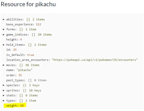 mistake in data of pikachu in weight · issue 759 · pokeapi pokeapi