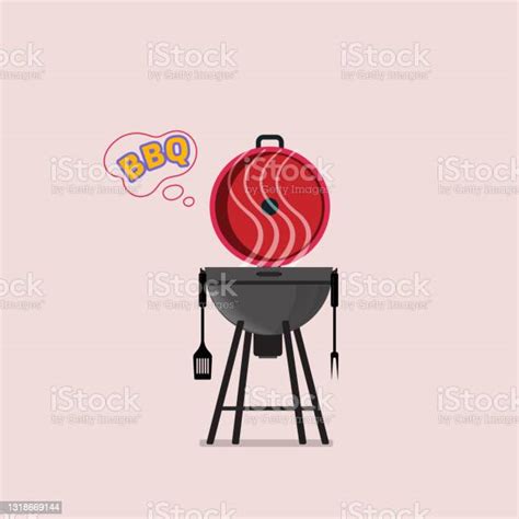 바베큐 그릴의 벡터 일러스트레이션 바베큐 초대 템플릿 바베큐그릴에 대한 스톡 벡터 아트 및 기타 이미지 바베큐그릴 바비큐 굽기 Istock