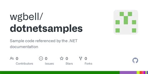 Github Wgbelldotnetsamples Sample Code Referenced By The Net Documentation
