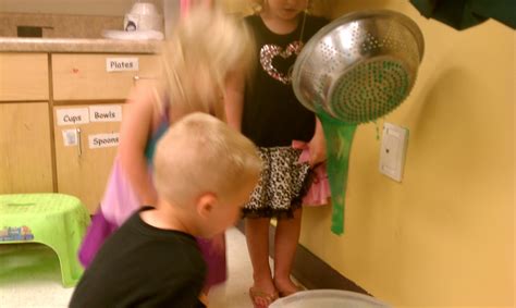 Play Based Classroom Flubber In A Strainer