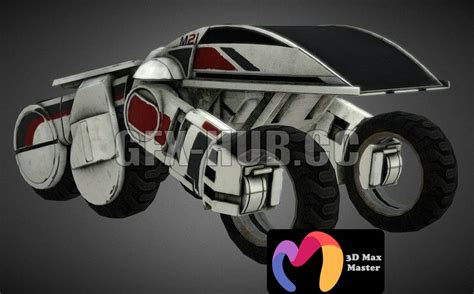 Pbr Game 3d Model Syd Mead Vehicle Mass Effect Style 3dmaxter