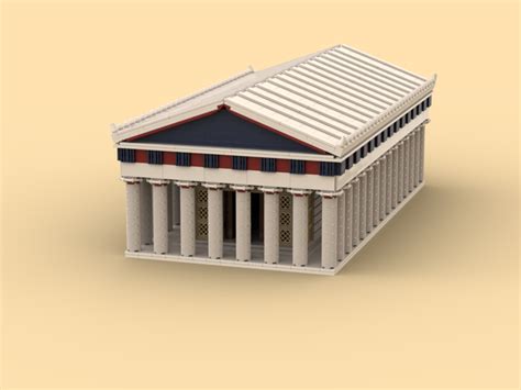 Lego Moc The Majestic Parthenon By Old Brick Rebrickable Build With