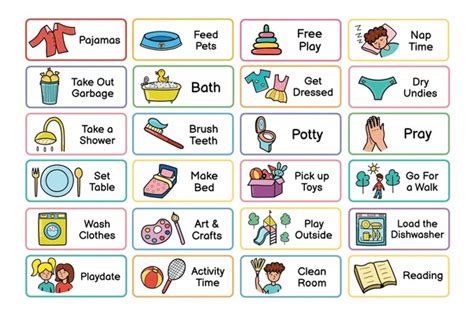 Chore Chart Over 203 Royalty Free Licensable Stock Illustrations