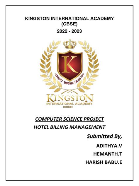 Hotel Management Billing Computer Project Pdf Data Management Software Databases