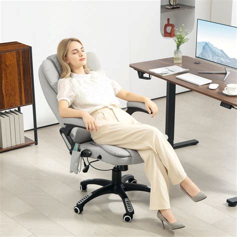 Homcom Executive Office Chair With Massage And Heat High Back Pu
