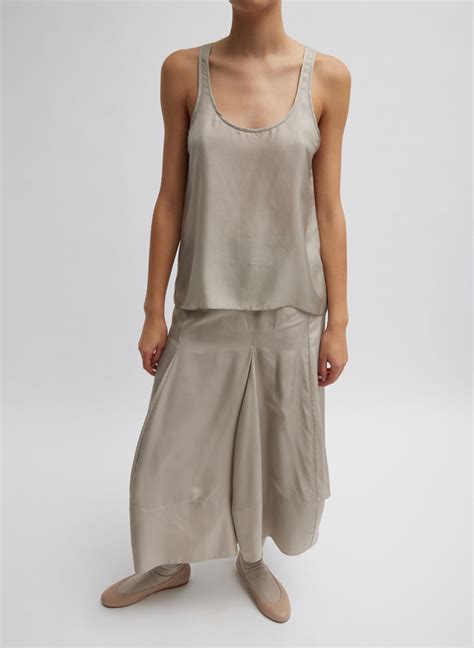 Silk Habutai Circular Seamed Skirt Tibi Official