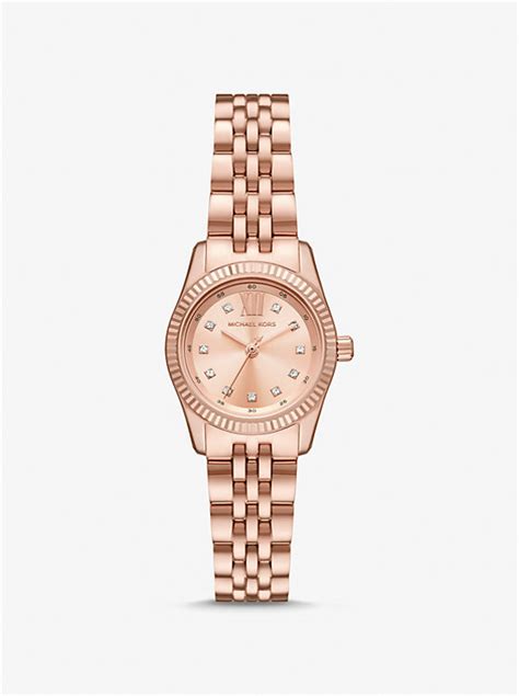 Petite Lexington Pavé Rose Gold-Tone Watch | Michael Kors [GB]