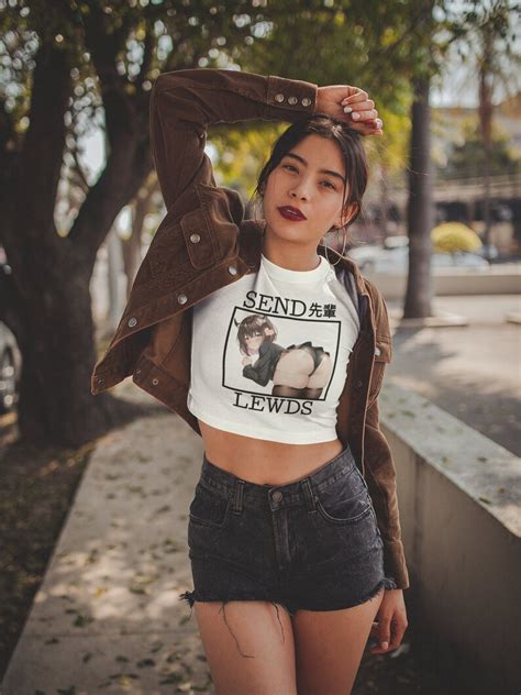 Lewd Anime Hucow Cow Girl Crop Top Anime Apparel Lewd Gamer T Shirt