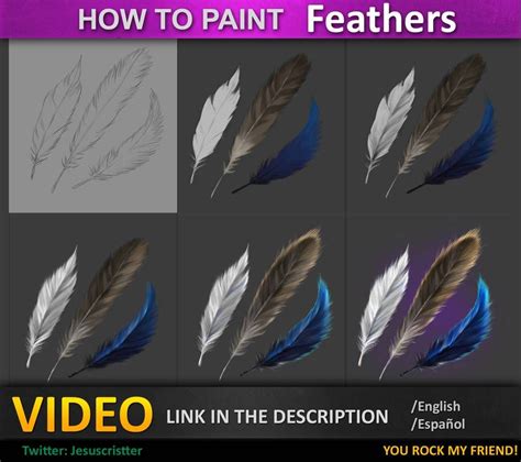How To Paint Feathers Tutorial By JesusAConde On DeviantArt Feather Painting Digital Painting