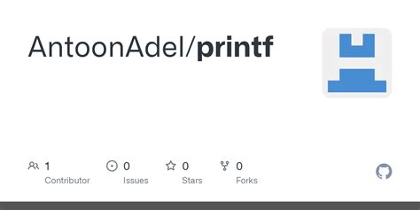 GitHub AntoonAdel Printf