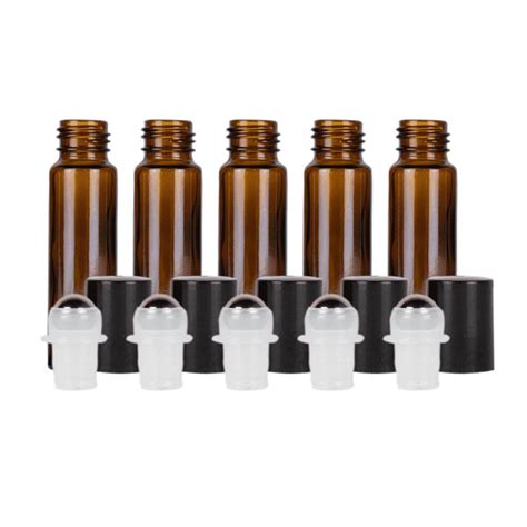 10 Ml Amber Glass Roller Bottles Pack Of 5 Your Oil Tools