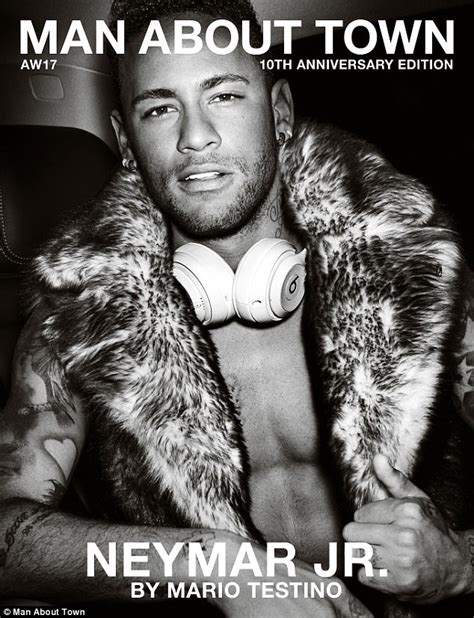 PSG Star Neymar Poses Topless On Magazine Front Cover Daily Mail Online