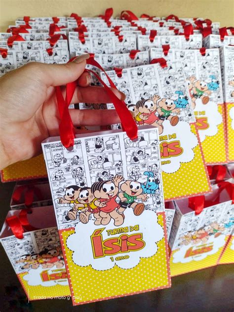 Sacolinha Personalizada Turma da Mônica Elo7 Produtos Especiais